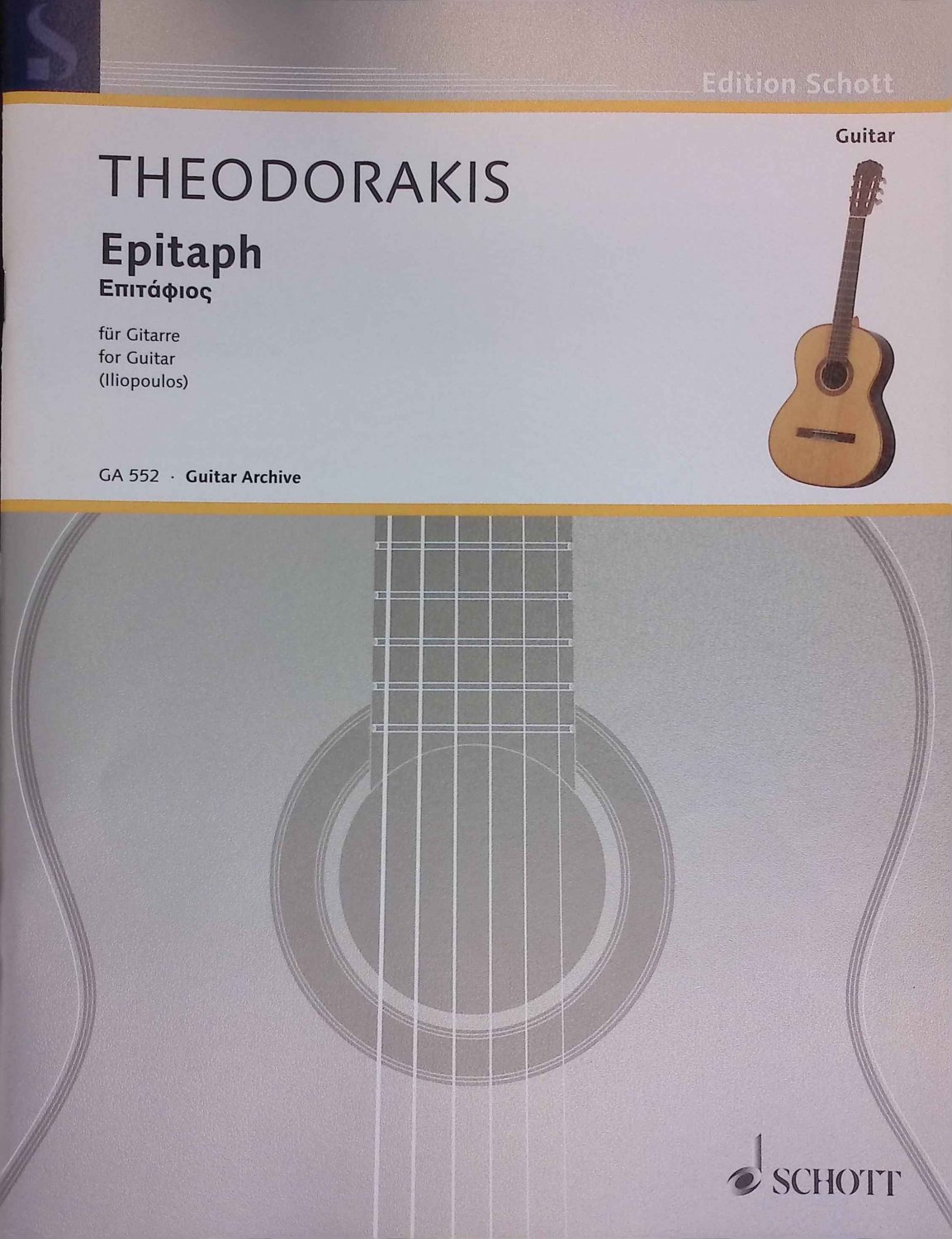 „Epitaph - Gitarre Edition Schott GA 552“ – Bücher gebraucht ...