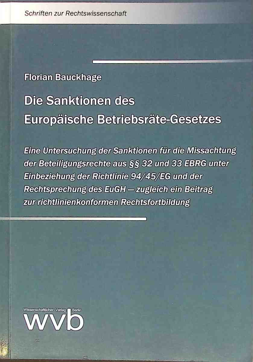„Europäische Union Euro-Betriebsrats-Richtlinie (1994)“ – Bücher ...