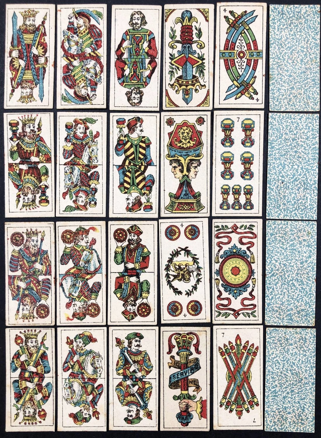 „Complete set of Italian Miniature Playing Cards in …“ – Spiel ...