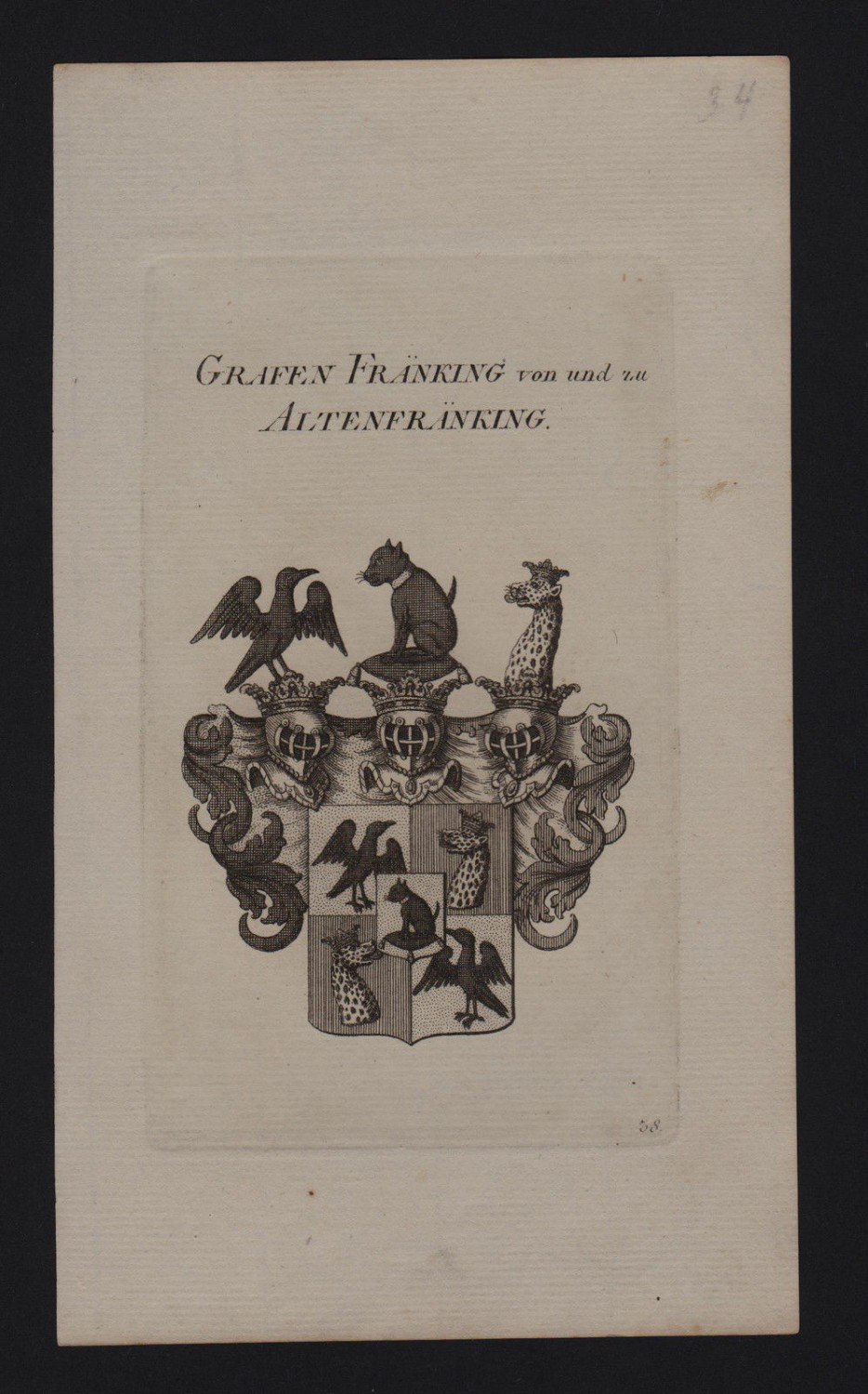 „Grafen Fränking Wappen coat of arms Genealogie Heraldik“ – Buch ...