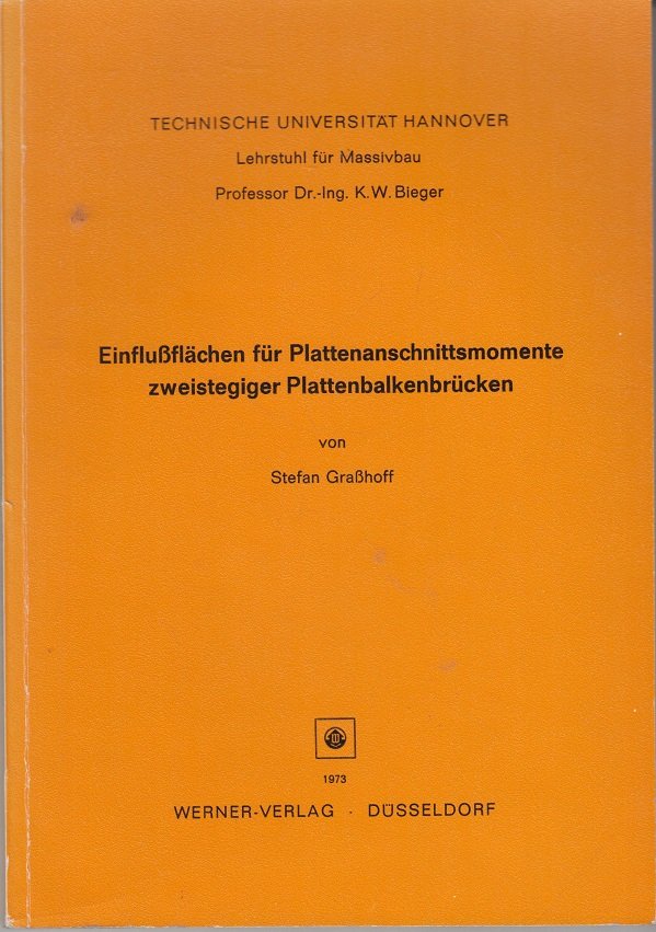 „Einflußflächen für Plattenanschnittsmomente zweistegiger …“ – Bücher ...