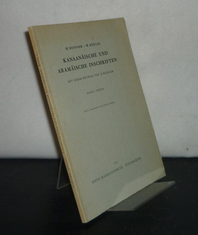 „Donner, H. und W, Kanaanäische und aramäische Inschriften - Band 1 ...