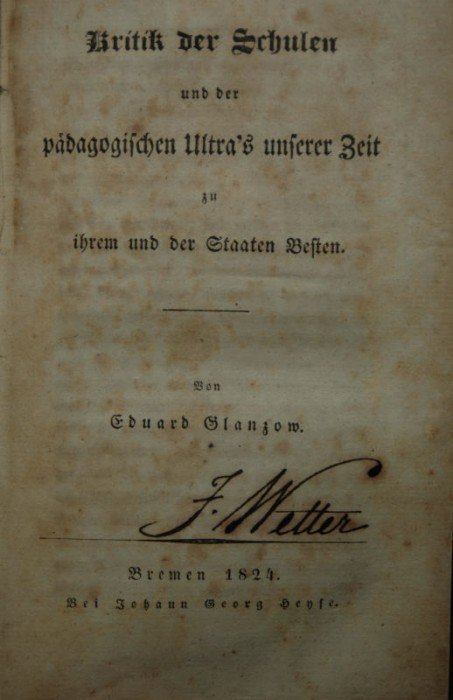 „Kritik der Schulen und der pädagogischen Ultra's unserer ...