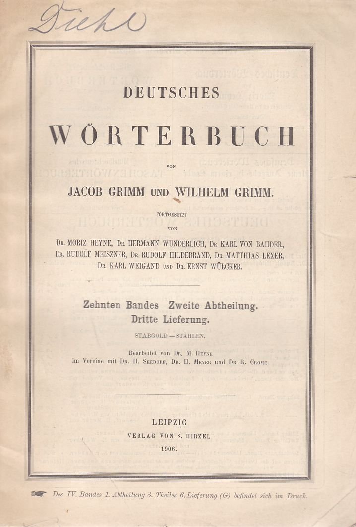„10. Band, 2.“ (Grimm, Jacob und Wilhelm) – Buch antiquarisch kaufen ...