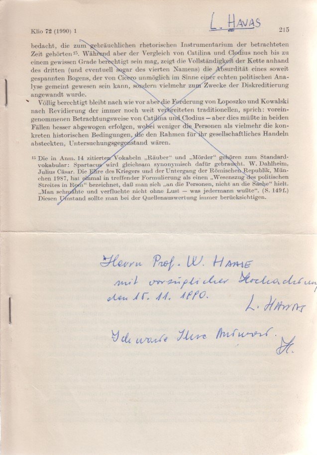 „Schemata und Wahrheit in der Darstellung der spätrepublikanischen ...