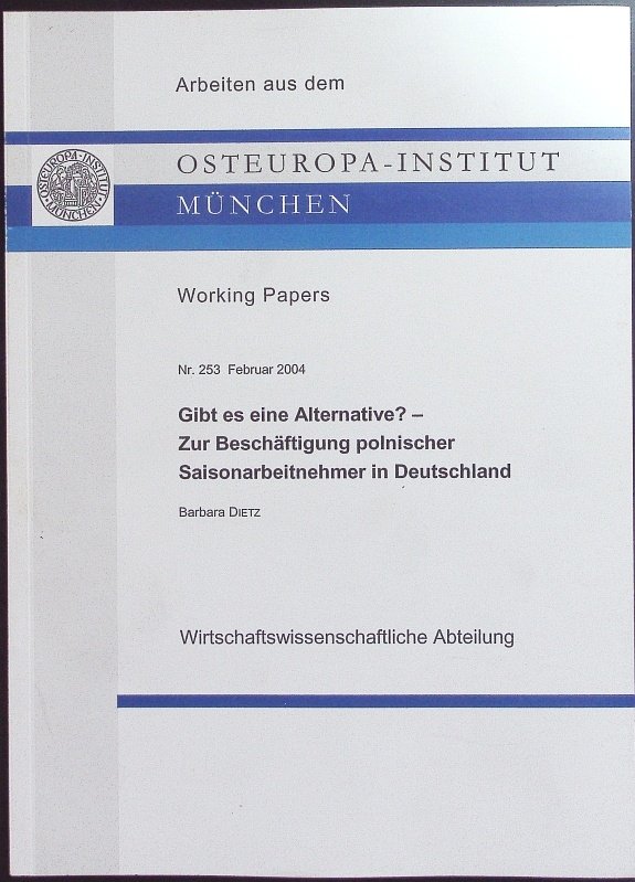 „Gibt es eine Alternative Zur Beschäftigung polnischer ...