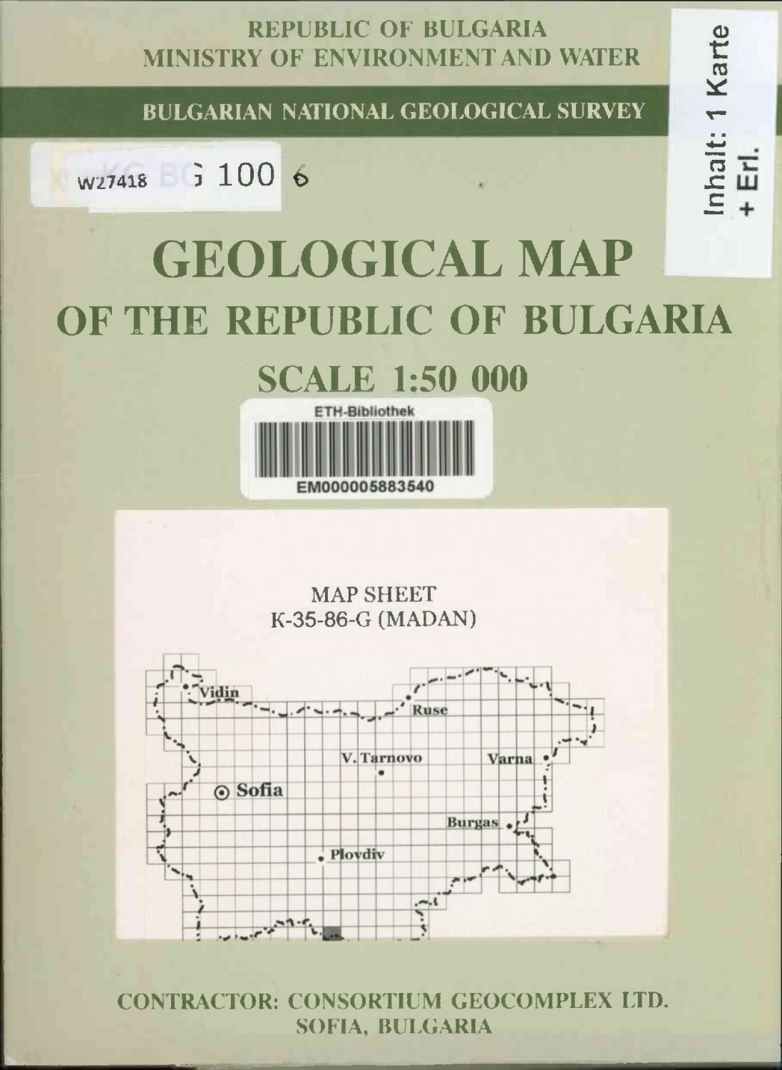 „Geological Map of the Republic of Bulgaria.“ – Buch gebraucht kaufen ...