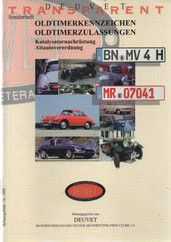 „Sonderheft deuvet Transparent: OLDTIMERKENNZEICHEN / …“ – Buch ...