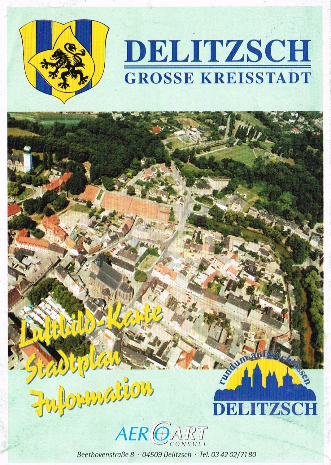 „Delitzsch - Grosse Kreisstadt / Luftbild-Karte, Stadtplan, …“ – Buch ...