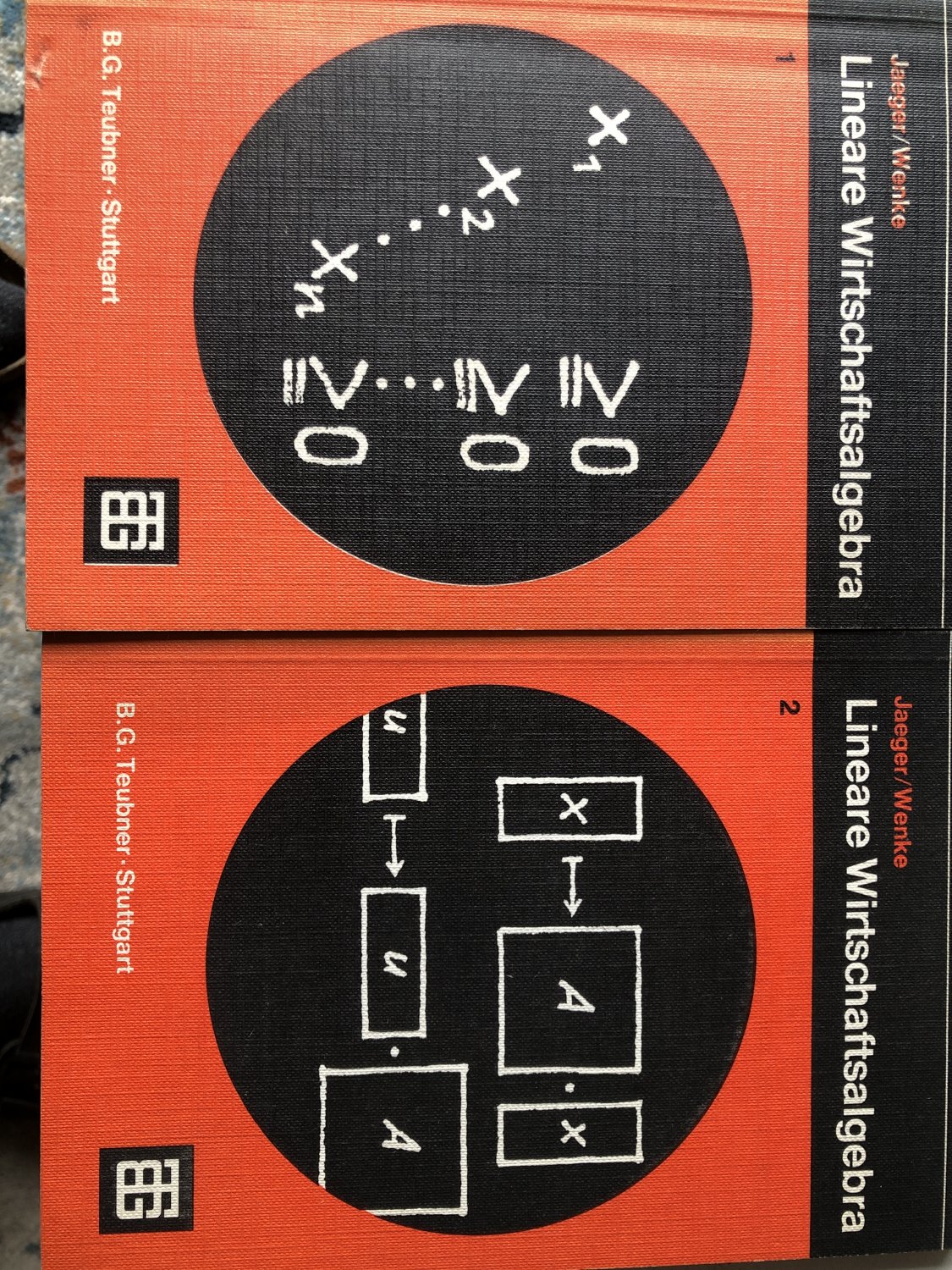 „Lineare Wirtschaftsalgebra.“ (Jaeger, A., Wenke) – Buch Erstausgabe ...