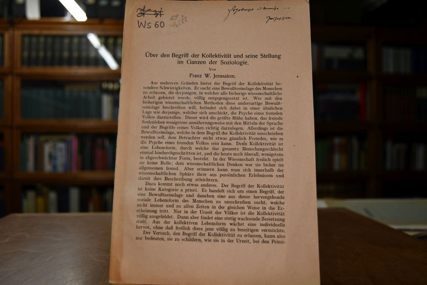 „Über den Begriff der Kollektivität und seine Stellung im …“ (Jerusalem ...