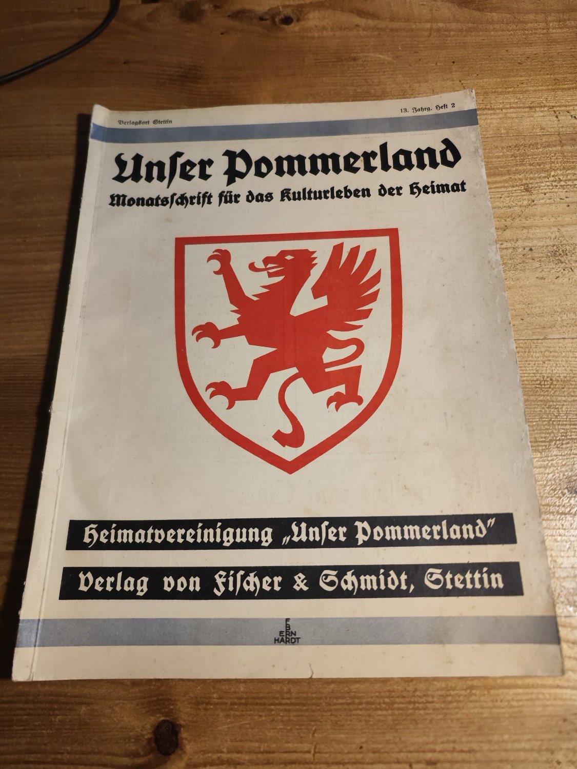 „Unser Pommerland - Monatsschrift für das Kulturleben der …“ (Gustav ...