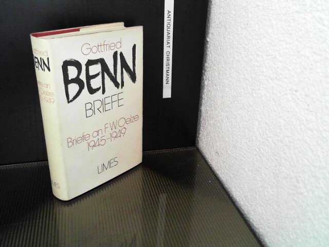 „Gottfried Benn Briefe: Bd.“ (Gottfried Benn / Briefe / Biografie ...