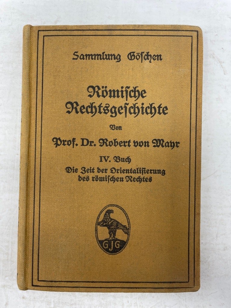 „Recht Römische Rechtsgeschichte - Mayr, Robert Von“ – Bücher gebraucht, antiquarisch & neu kaufen