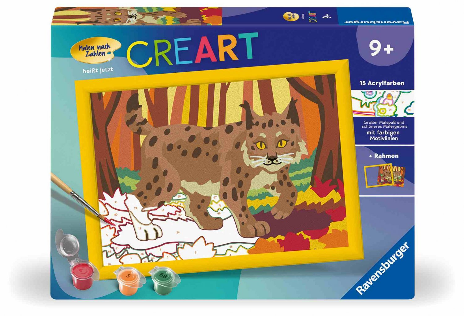 „CreArt, Malen nach Zahlen Kinder - Luchs im Herbstwald“ – Spiel neu kaufen – A02E53YZ41ZZK