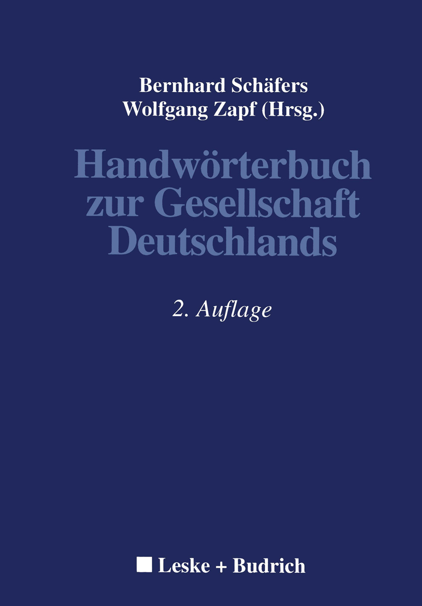 „Bernhard Schäfers/ Wolfgang Zapf“ – Bücher gebraucht, antiquarisch & neu kaufen