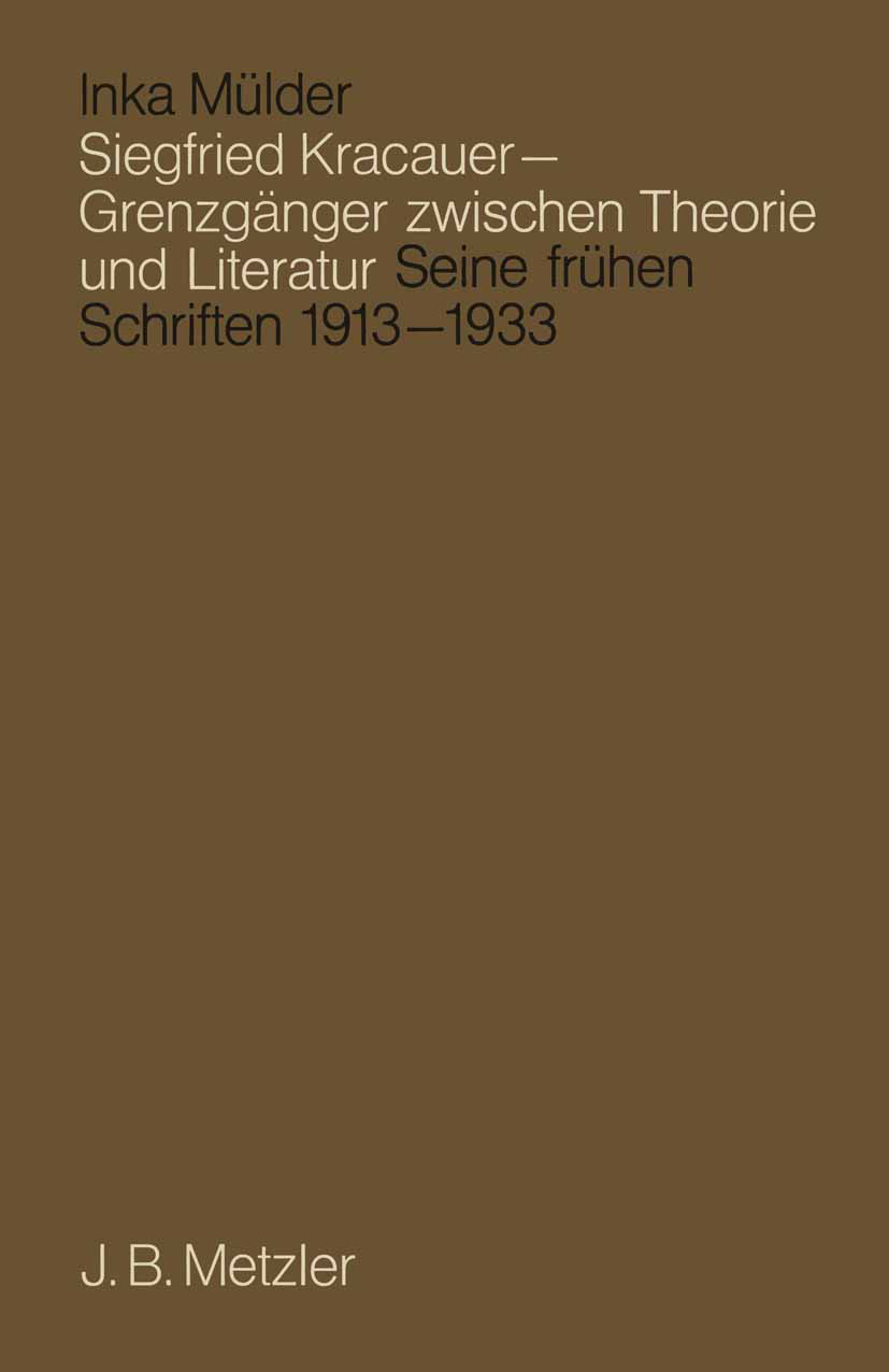 „Siegfried Kracauer - Grenzgänger zwischen Theorie und …“ – Bücher gebraucht, antiquarisch & neu ...