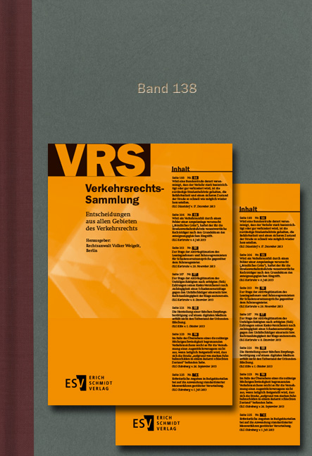 „Verkehrsrechts-Sammlung (VRS)/Verkehrsrechts-Sammlung Band …“ – Bücher ...