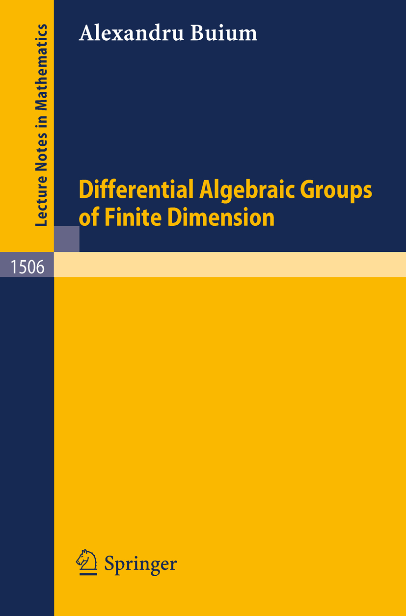 „Differential Algebraic Groups of Finite Dimension“ – Bücher gebraucht ...