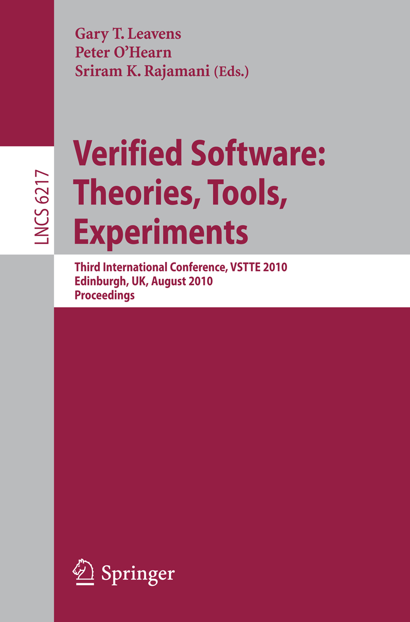 „Verified Software: Theories, Tools, Experiments“ – Bücher gebraucht ...