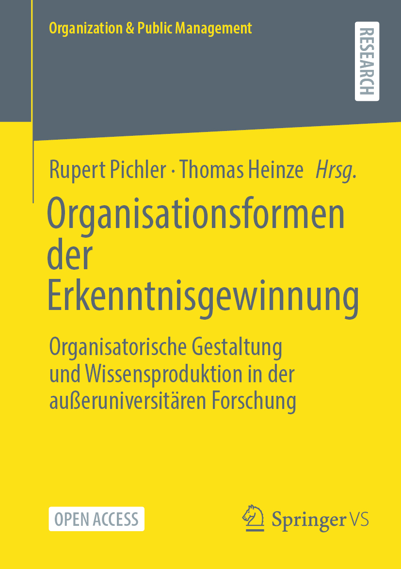 ISBN 9783658443306 "Organisationsformen der Erkenntnisgewinnung ...