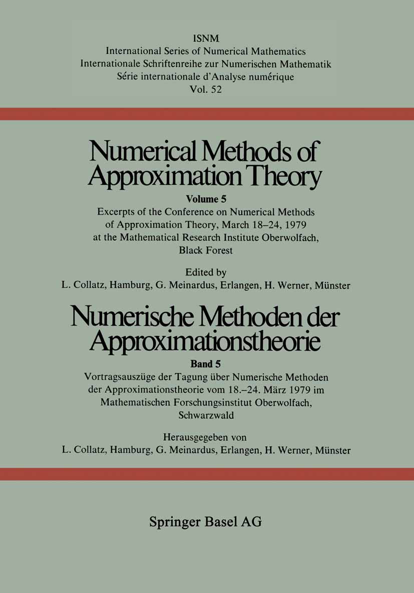 „Numerische Methoden der Approximationstheorie/Numerical …“ – Bücher ...