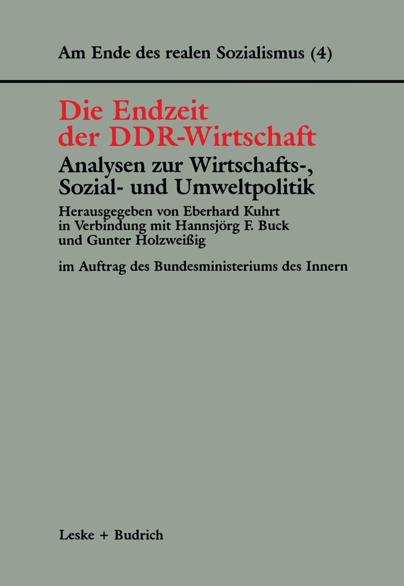 ISBN 3810027448 "Die Endzeit der DDR-Wirtschaft — Analysen zur ...