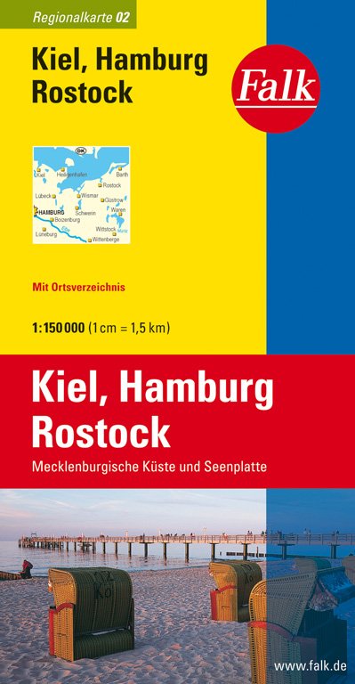 ISBN 3827918022 "Falk Regionalkarte Deutschland Blatt 2 Kiel, Hamburg ...