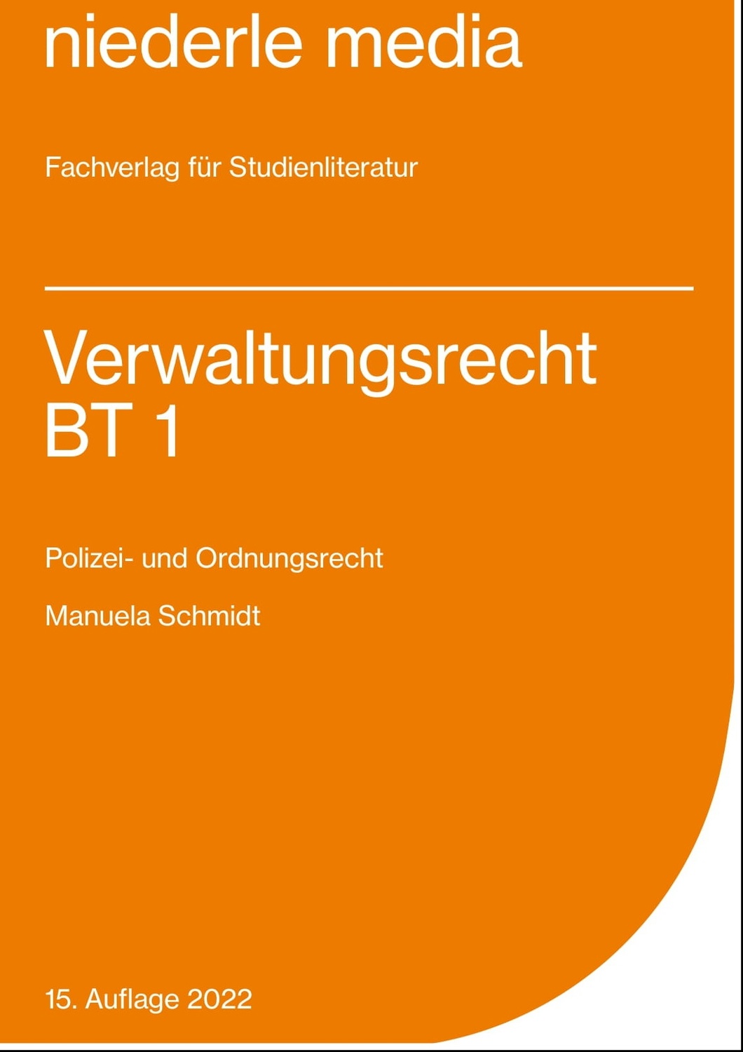 „Einführung in das Verwaltungsrecht BT 1“ (Manuela Schmidt) – Buch ...