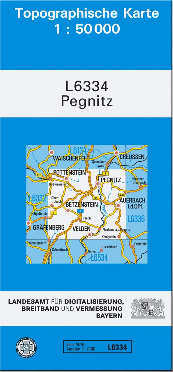 ISBN 9783899330205 "TK50 L6334 Pegnitz - Topographische Karte 1:50000" – gebraucht, antiquarisch ...