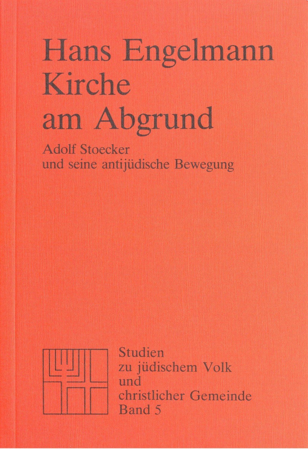ISBN 3923095554 "Kirche am Abgrund - Adolf Stoecker und seine ...