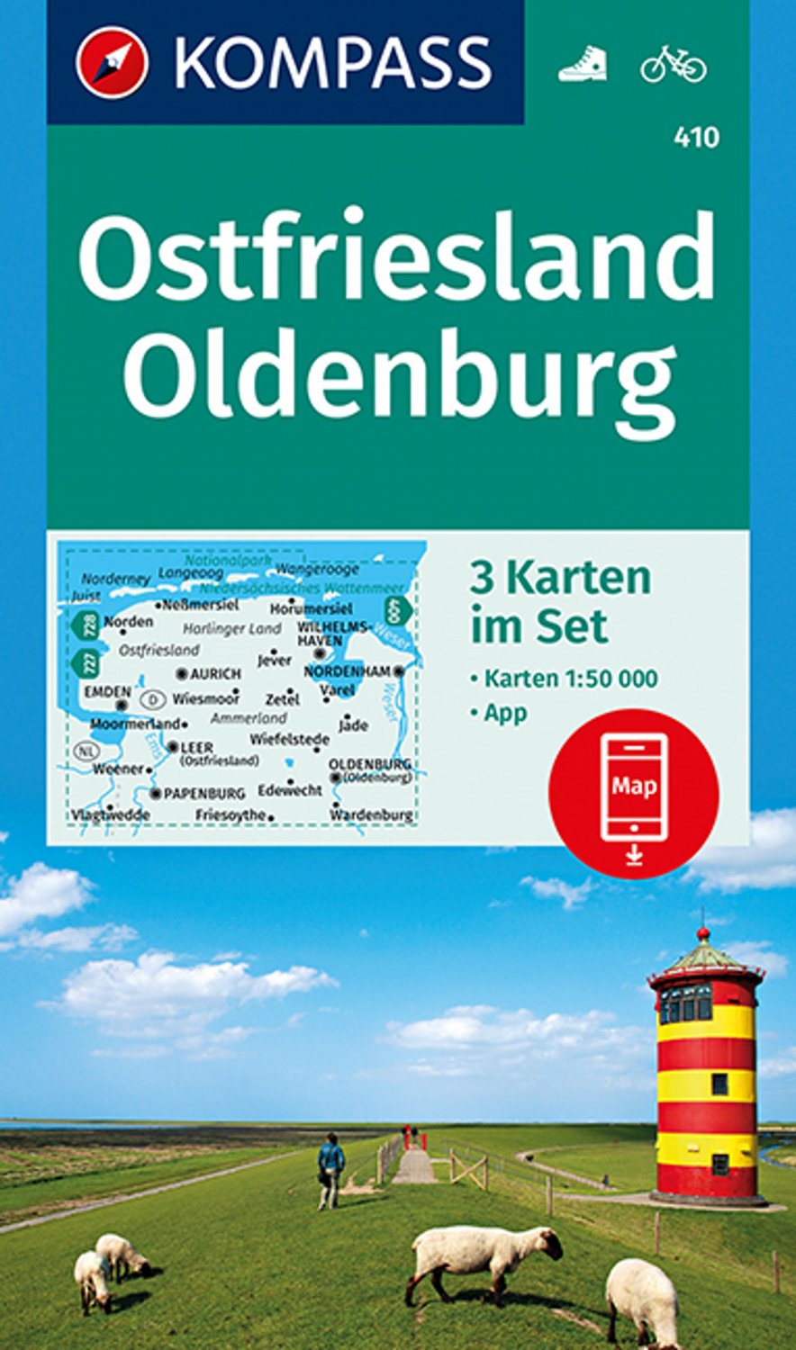 ISBN 9783990444313 "KOMPASS Wanderkarten-Set 410 Ostfriesland ...