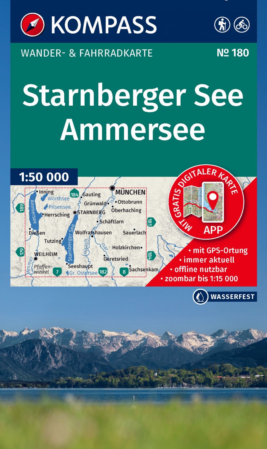 ISBN 9783991542728 "KOMPASS Wanderkarte 180 Starnberger See, Ammersee 1 ...