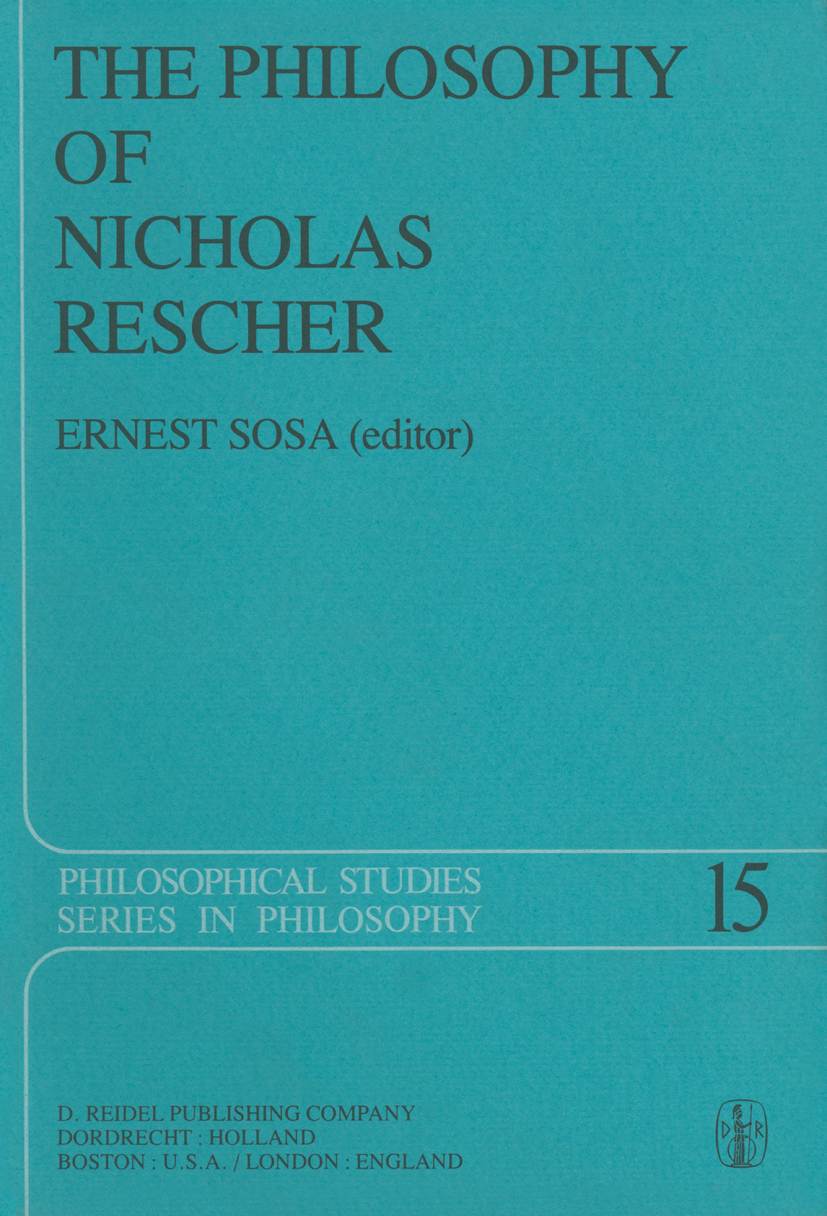 ISBN 9027709629 "The Philosophy of Nicholas Rescher - Discussion and Replies" – gebraucht ...